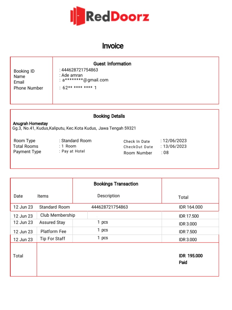 Invoice: Guest Information | PDF