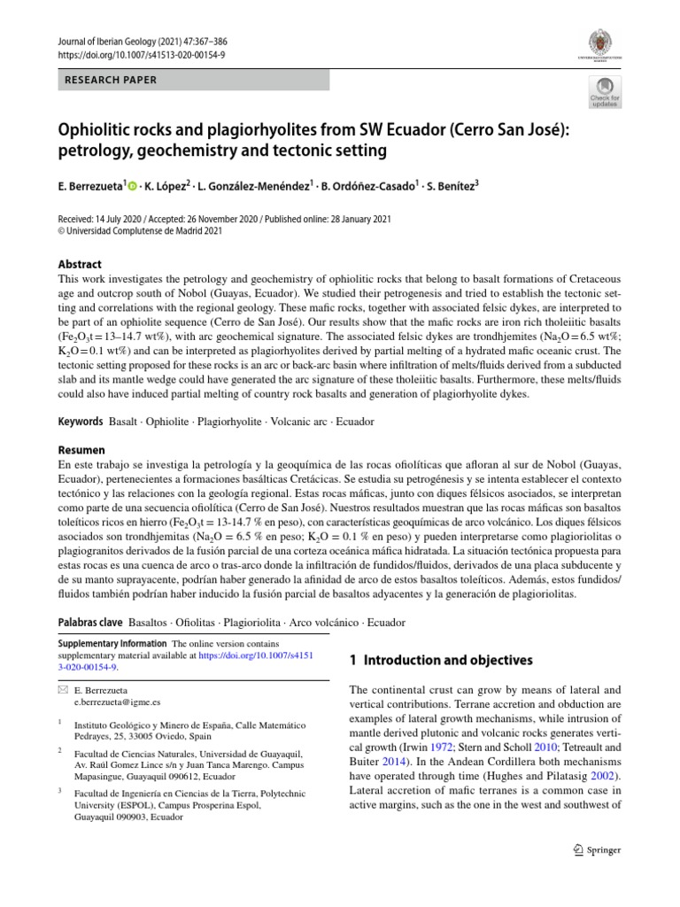 Berrezueta 2021 | PDF | Geophysics | Volcanic Landforms Berrezueta 2021 | PDF | Geophysics | Volcanic Landforms