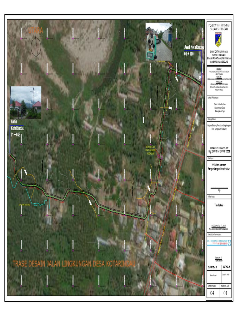 Gambar Eksisting - Desain Jalan Lingkungan | PDF