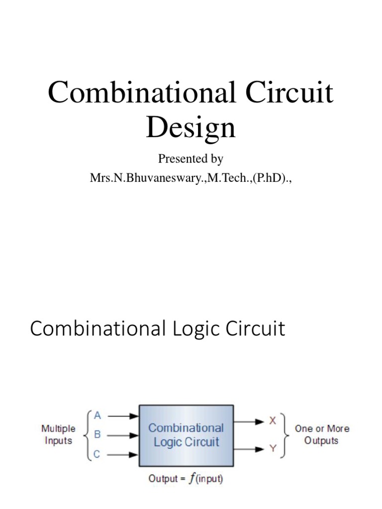 Combinational Circuit Design Overview | PDF | Electronic Design | Computing