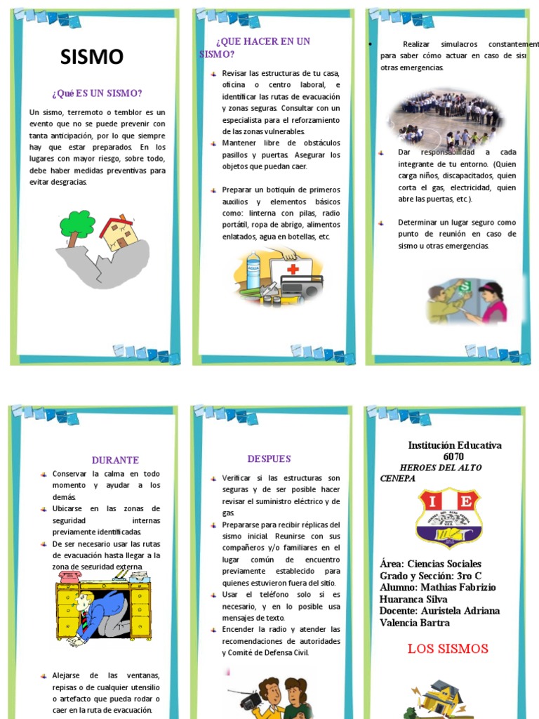 Triptico de Sismos 2 | PDF | Temblores