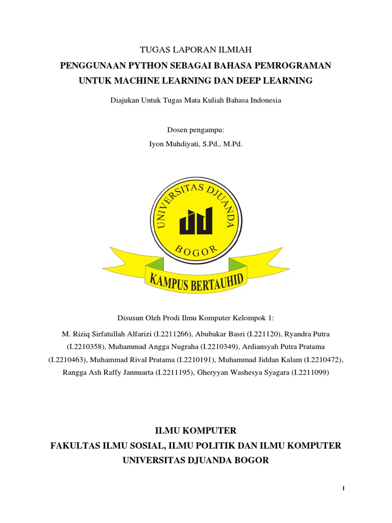 PENGGUNAAN PYTHON SEBAGAI BAHASA PEMROGRAMAN UNTUK MACHINE LEARNING DAN ...