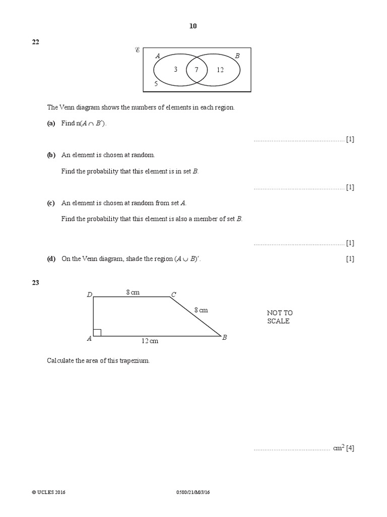 IGCSE Math (Extended) Past Year | PDF | Mathematical Notation | Numbers