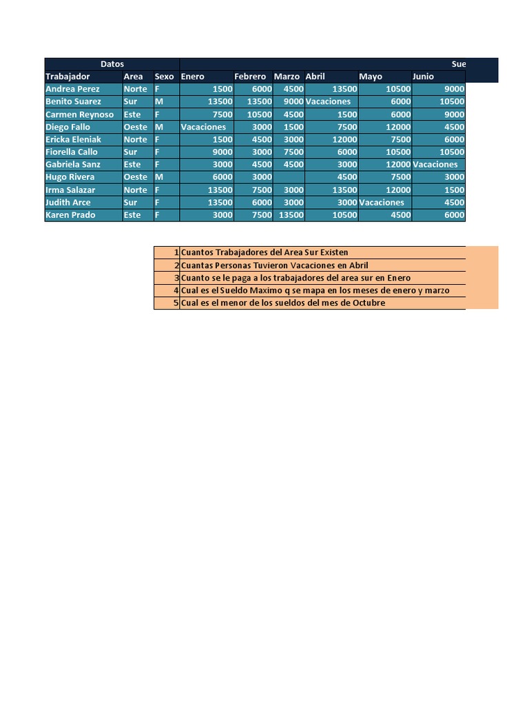 Examen Final Excel Basico | PDF