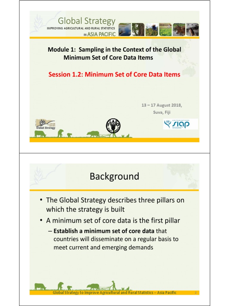 S1 - 2 - Minimum Core Data Set | PDF | Agriculture | Livestock