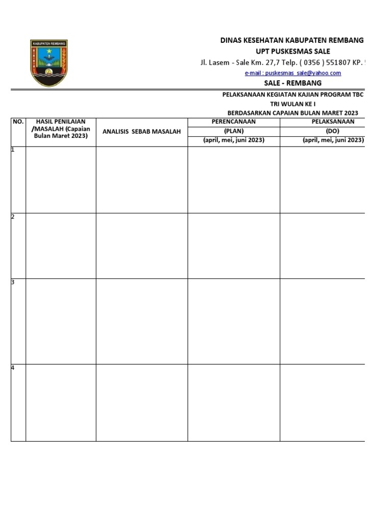 6. Pdca Program Tbc (Mas Barid) | PDF