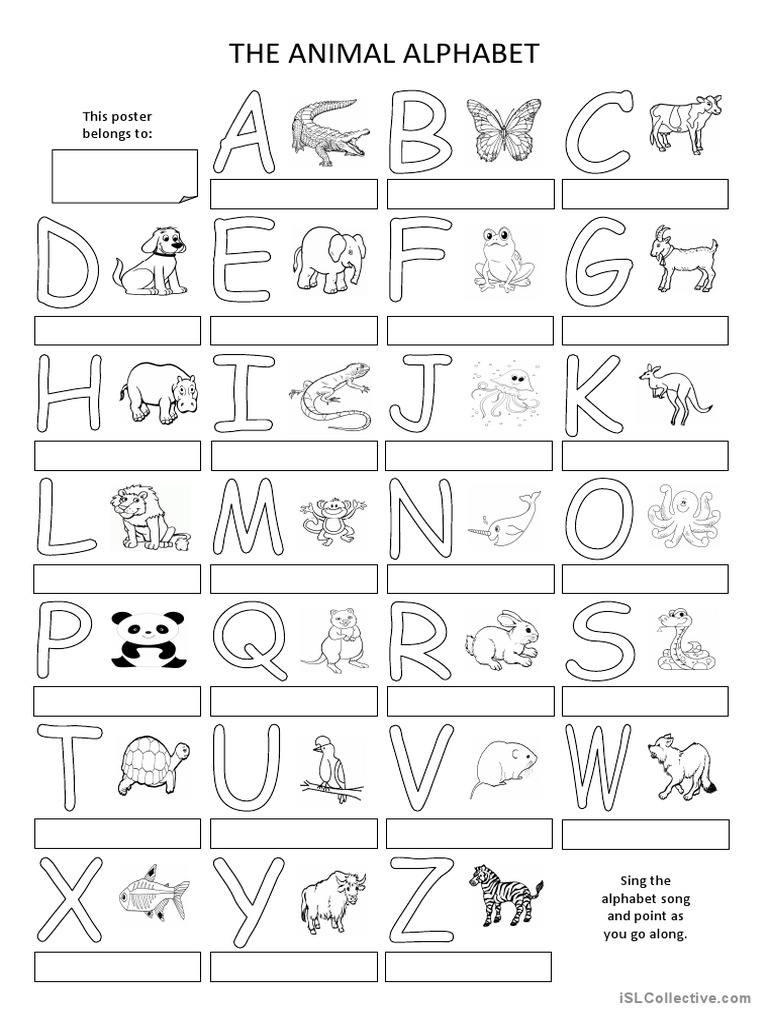 Animal Alphabet Poster Guide | PDF | Poetry