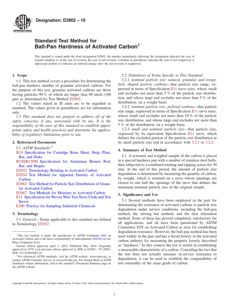 Astm D3802-2010 - 1875 | PDF | Particle Size Distribution | Hardness
