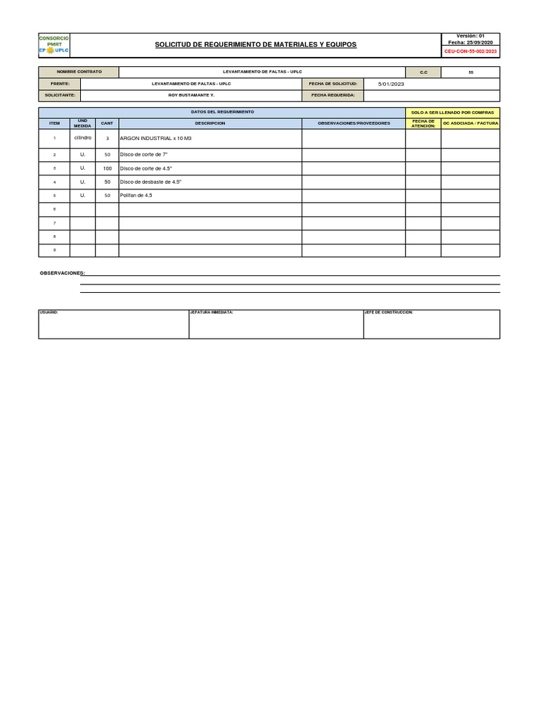Solicitud #002-23-EP-UPLC | PDF