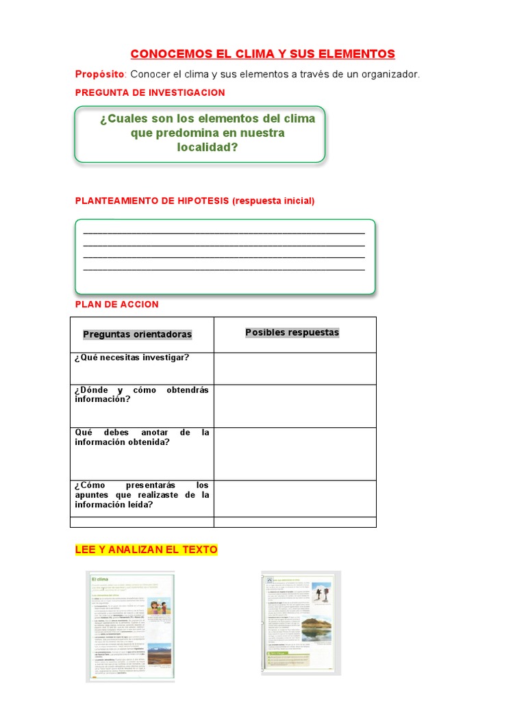 Ruta de Cy T - El Clima | PDF