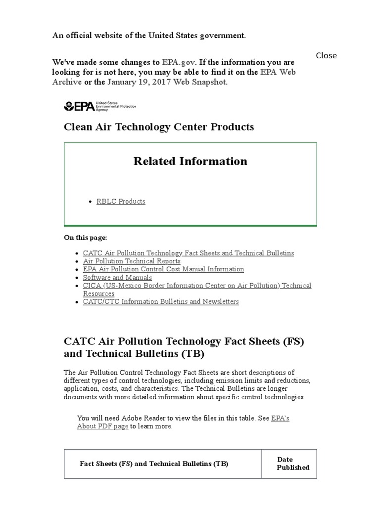 USEPA - Clean Air Technology Center | PDF