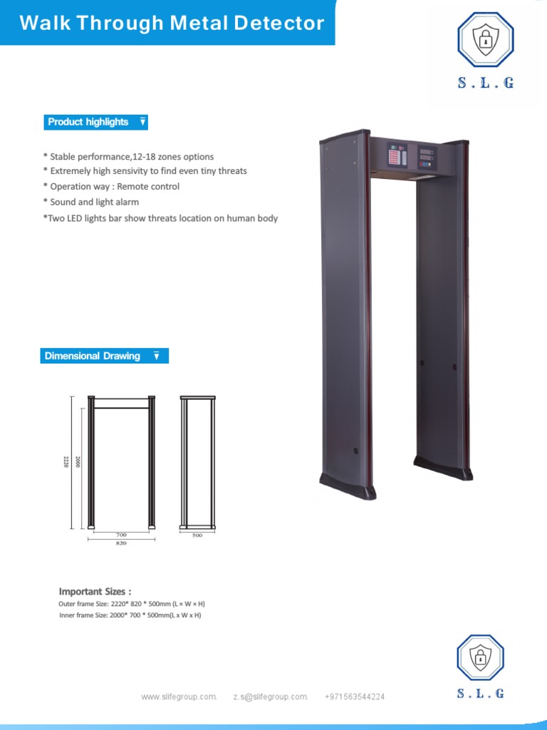 Walkthrough Metal Detector (SLG) | PDF Walkthrough Metal Detector (SLG) | PDF