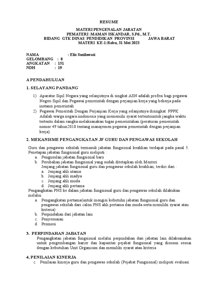 Resume materi 3 elis susilawati | PDF