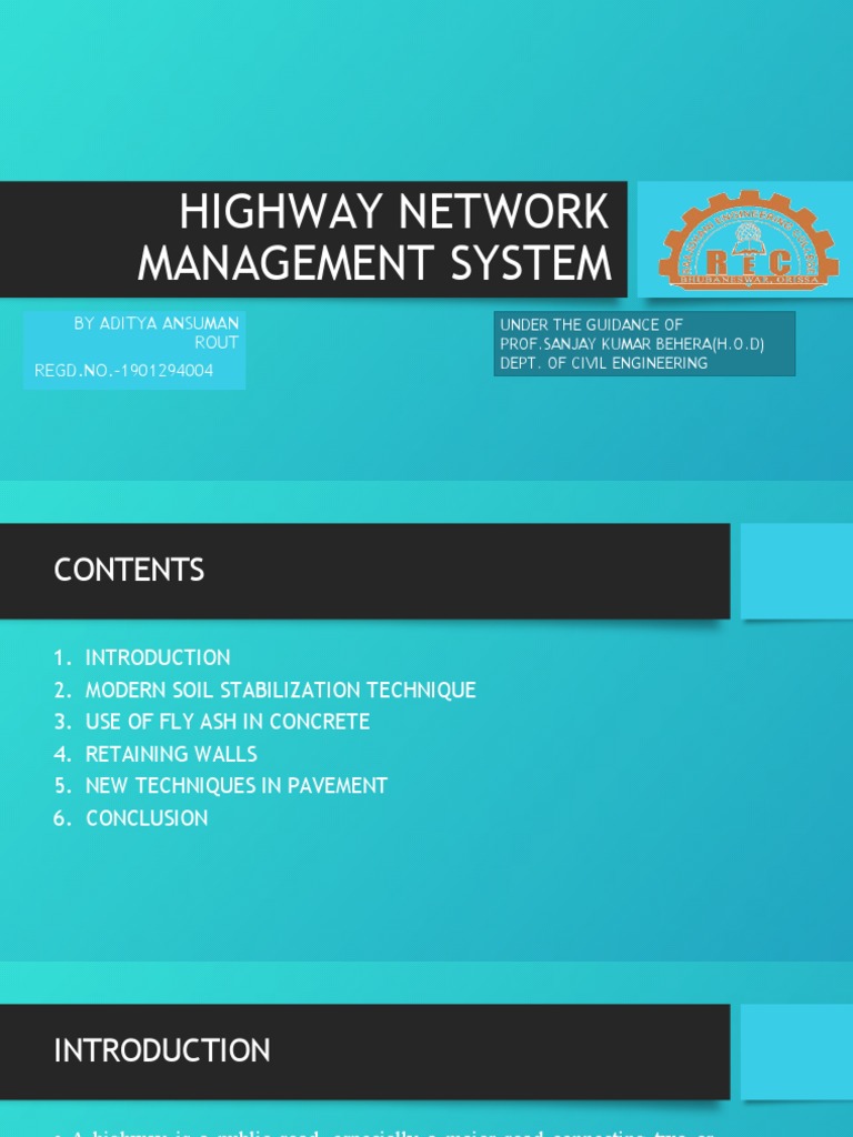 Highway Network Management System Seminar Presentation By Aditya Ansuman Pdf