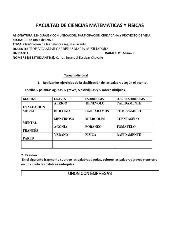 U1 - Tarea Clase 2 | PDF