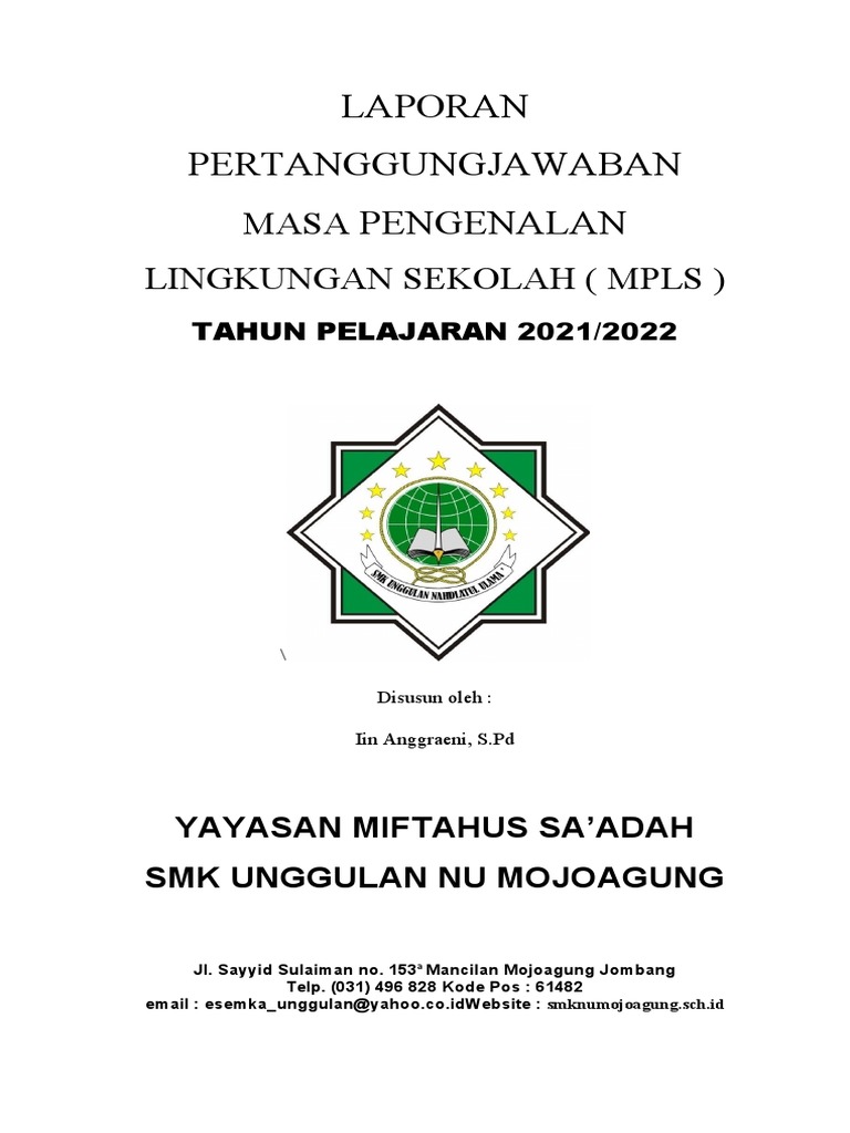 Laporan Pertanggungjawaban Mpls 2021 2022 | PDF