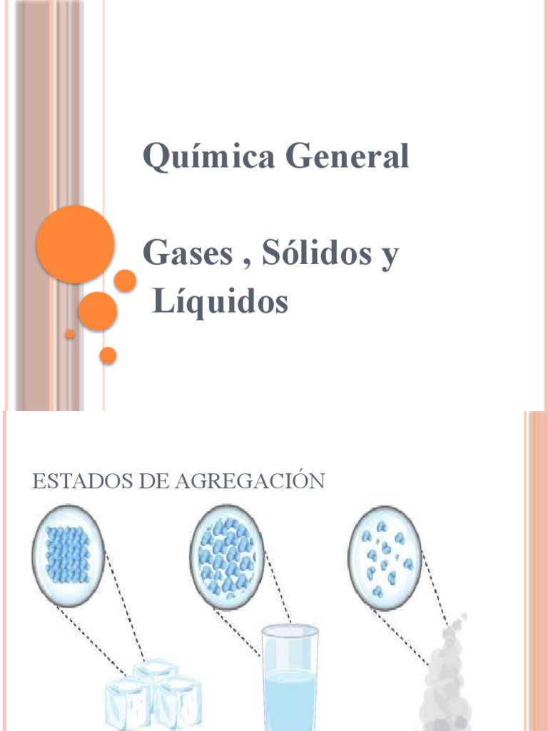 Estados de Agregación: Gases, Líquidos y Sólidos | PDF | Gases | Cristal