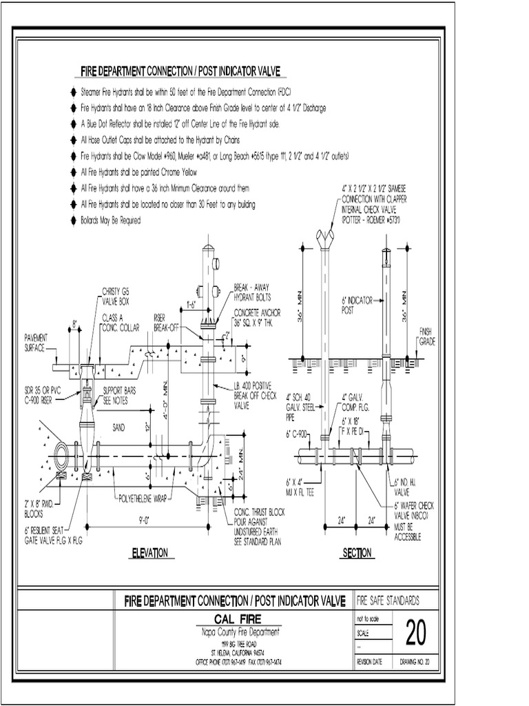 20 Fire Dept. Connection Post Indicator Valve | PDF 20 Fire Dept. Connection Post Indicator Valve | PDF