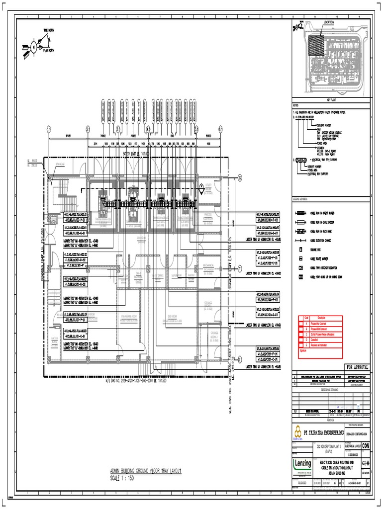 Electrical Cable Tray Layout Drawing | PDF | Patent | Copyright