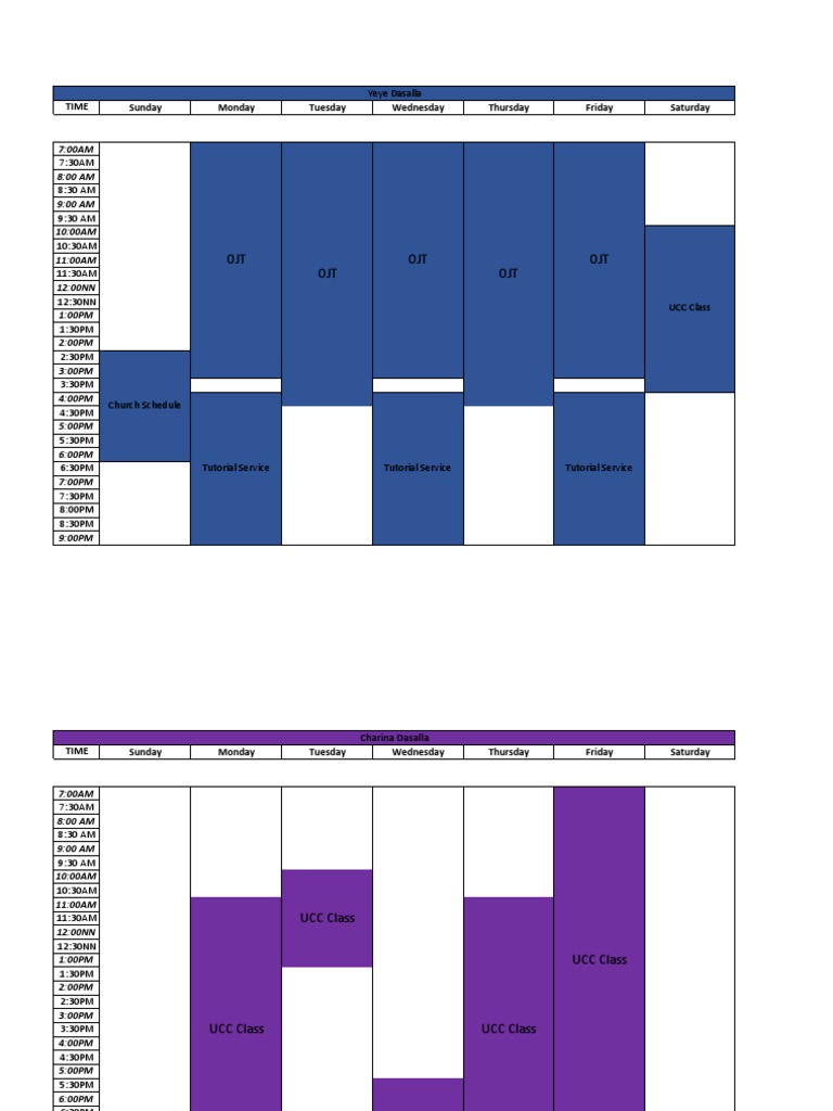 Pym Core Officers Schedule | PDF