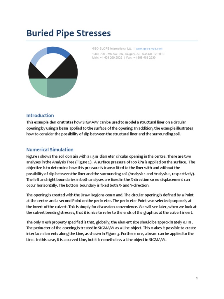 Buried Pipe Stresses | PDF | Bending | Stress (Mechanics)