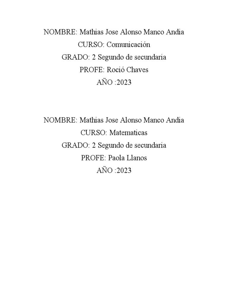 Mathias Jose Alonso Manco Andia | PDF | Ciencias sociales