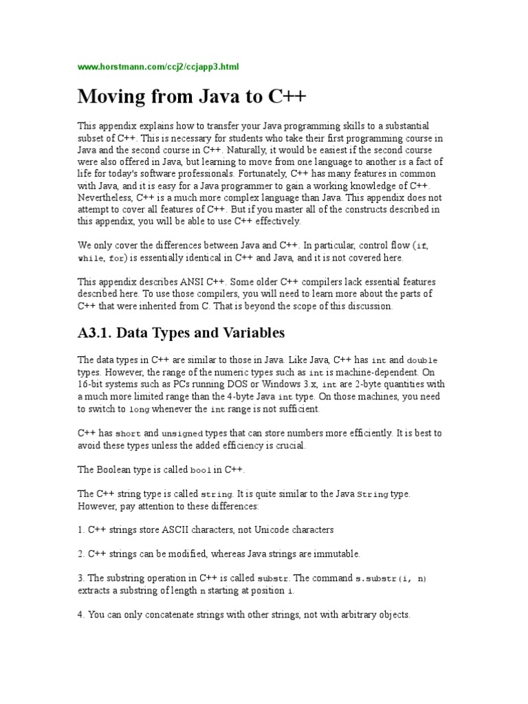 C &java | PDF | C++ | Class (Computer Programming)