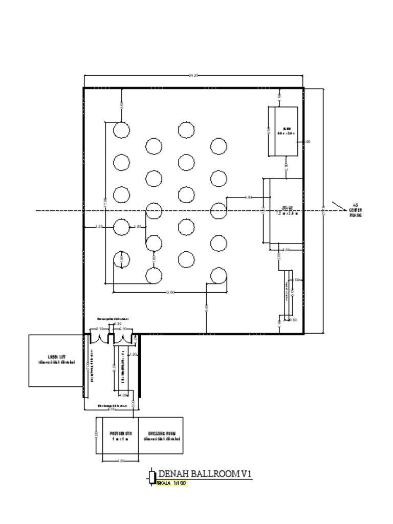 Denah dan Ukuran Ballroom Pernikahan | PDF