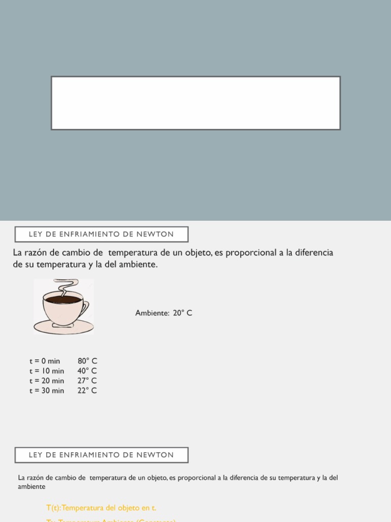 Ley de Enfriamiento de Newton | PDF