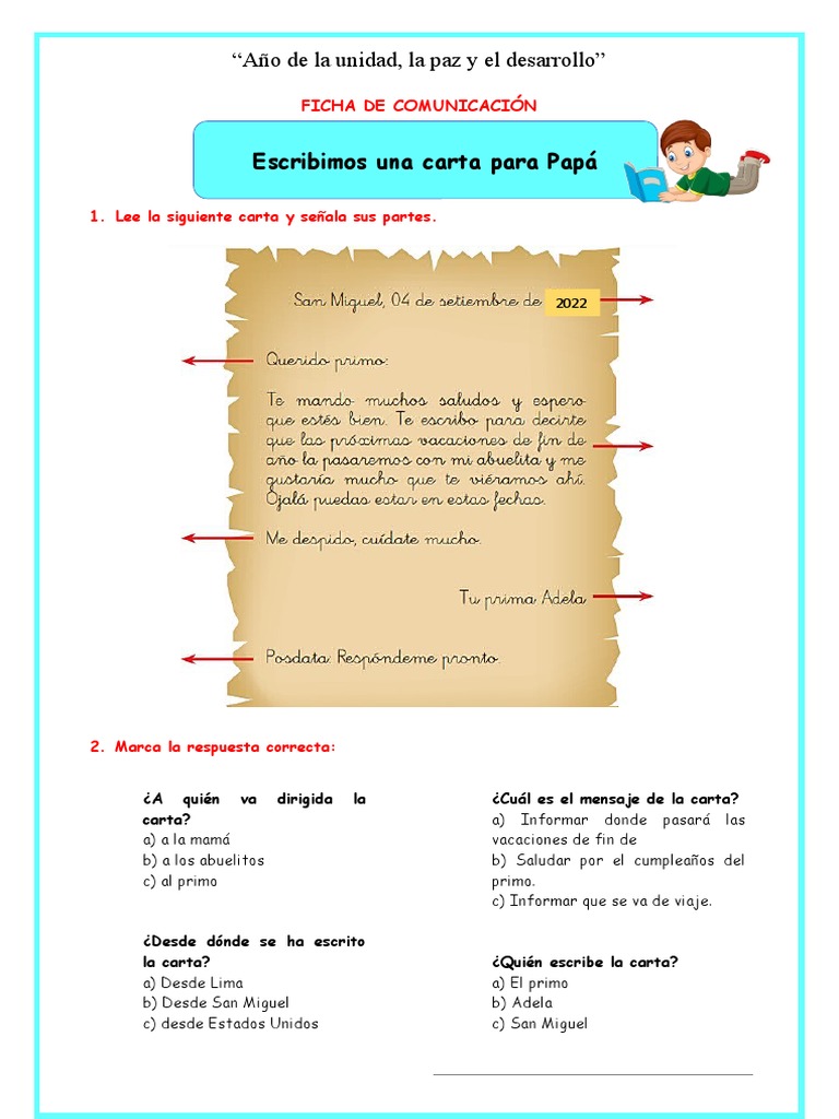 Partes y redacción de una carta | PDF | Artes del Lenguaje y Comunicación