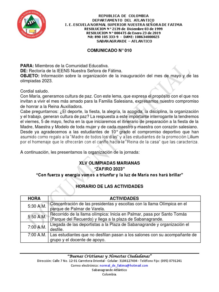 Comunicado 010 | PDF