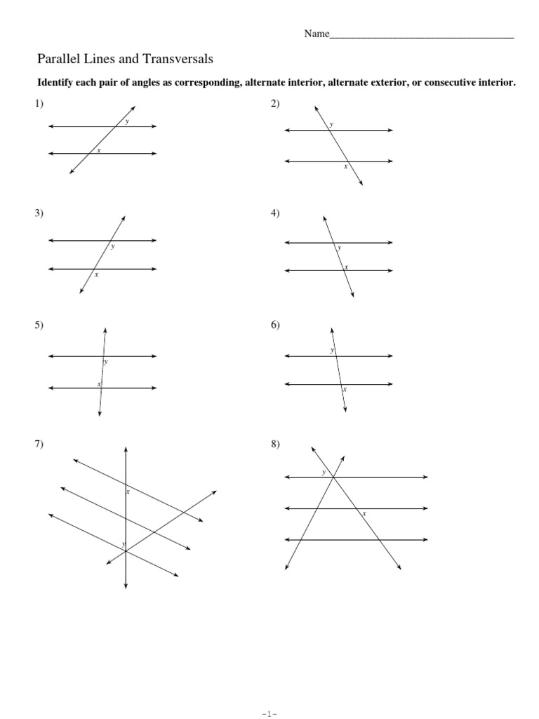 Chap 3 Parallel Lines and Transversals ST | PDF | Geometry | Elementary ...