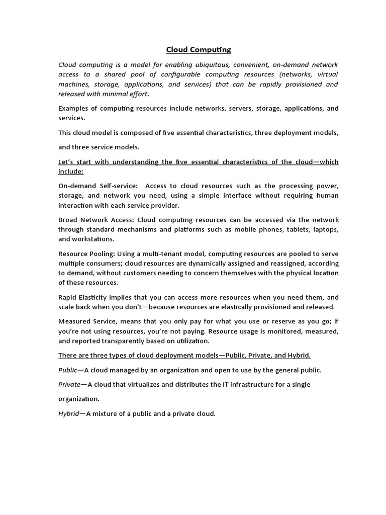 Cloud Computing Pdf Cloud Computing Virtualization