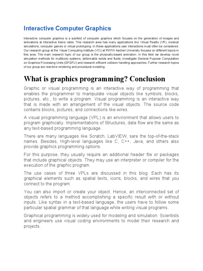 Interactive Computer Graphics | PDF