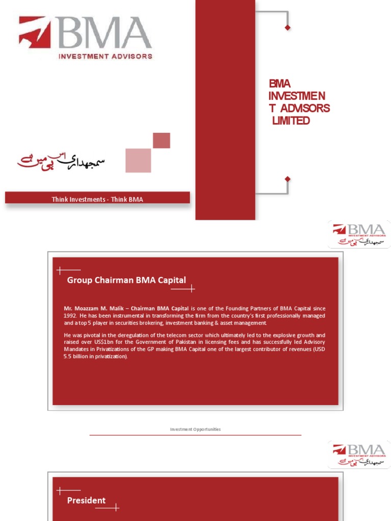 BMA Investments Advisors Corporate Profile | Download Free PDF | Investing | Financial Adviser
