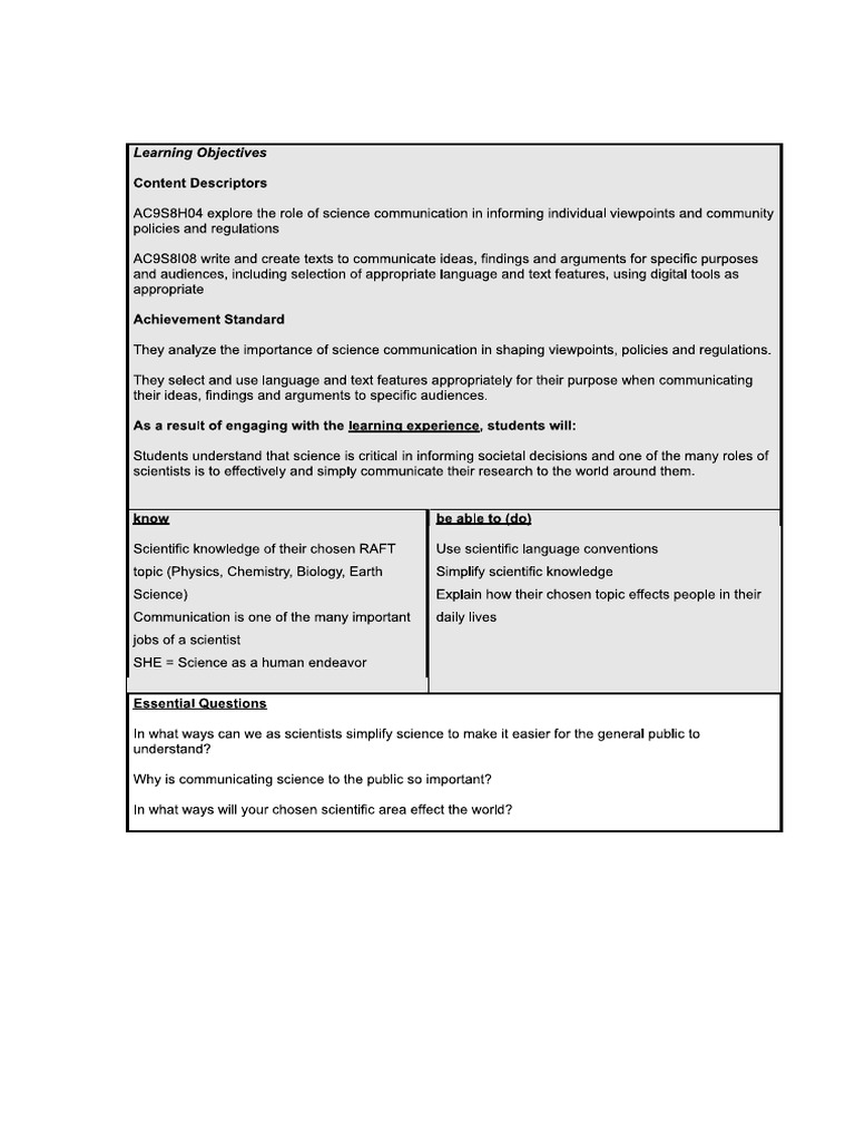 y8 science raft | PDF