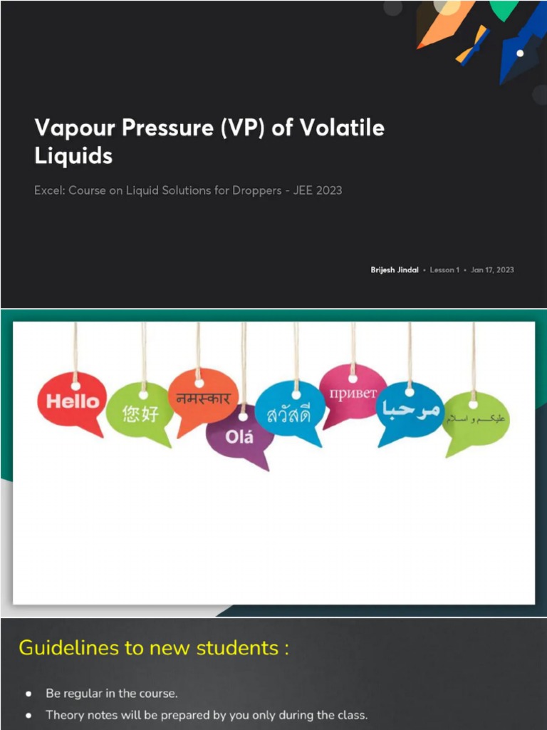 Vapour Pressure VP of Volatile Liquids With Anno | PDF