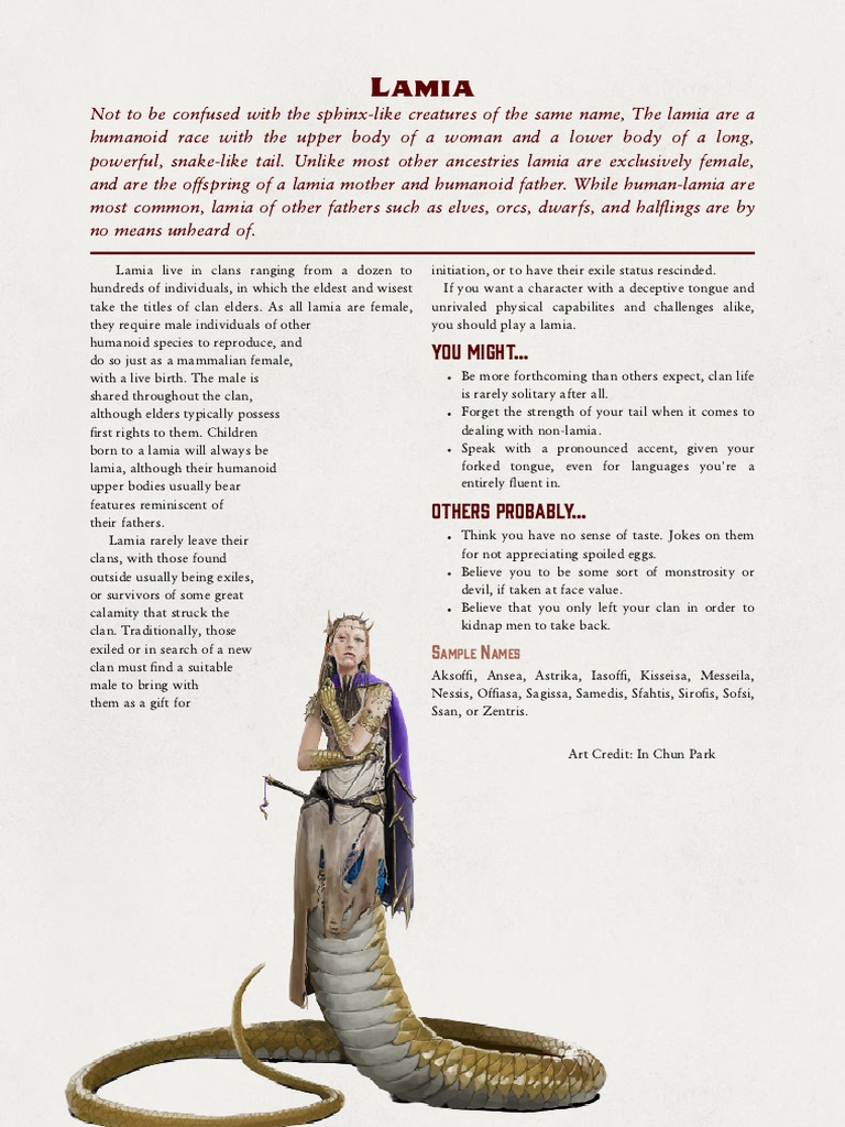 Lamia (PF2) | PDF