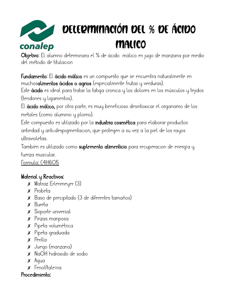 Acido Malico | PDF