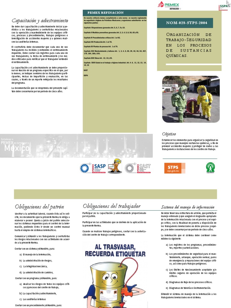 Triptico Nom-028-Stps | PDF