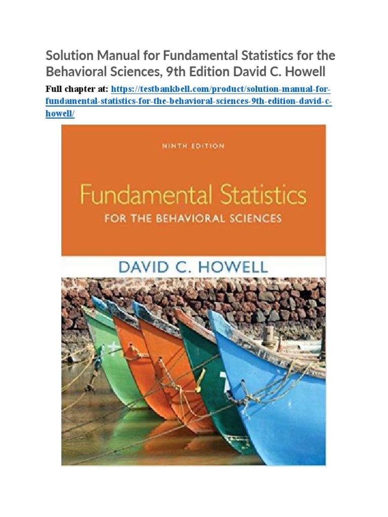 Solution Manual For Fundamental Statistics For The Behavioral Sciences ... Solution Manual For Fundamental Statistics For The Behavioral Sciences ...