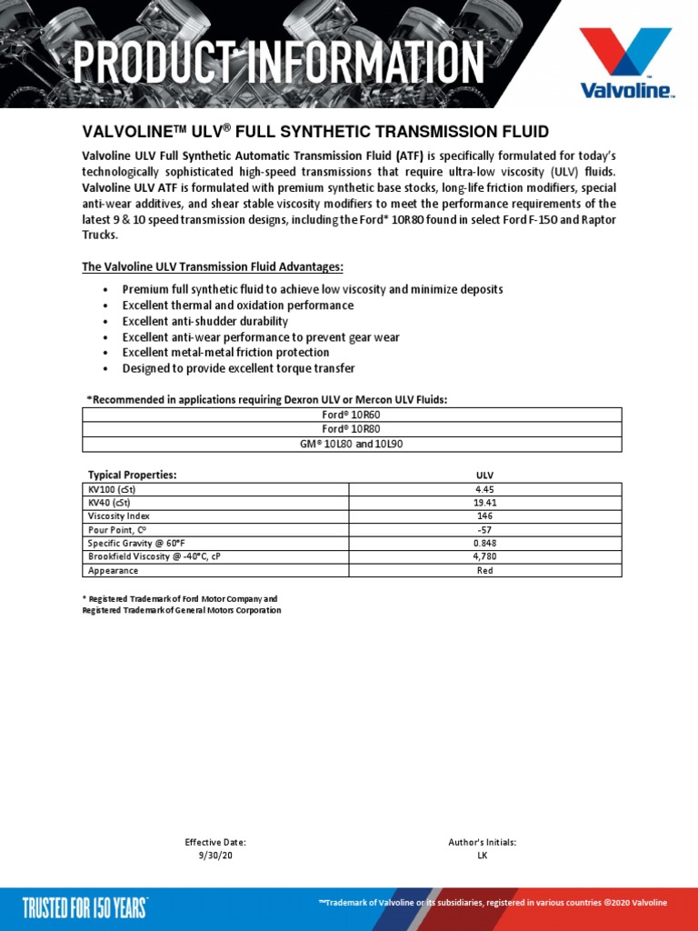 US Val ULV ATF EN | PDF
