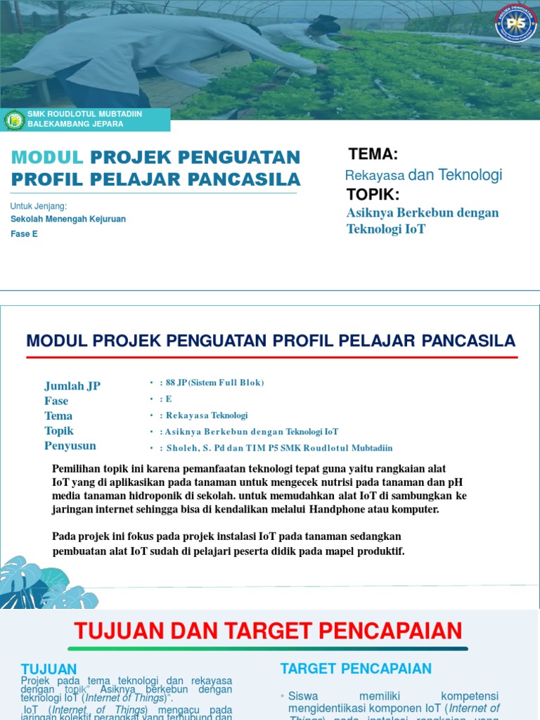 Modul Projek Rekayasa Dan Teknologi - Asiknya Berkebun Dengan Teknologi ...