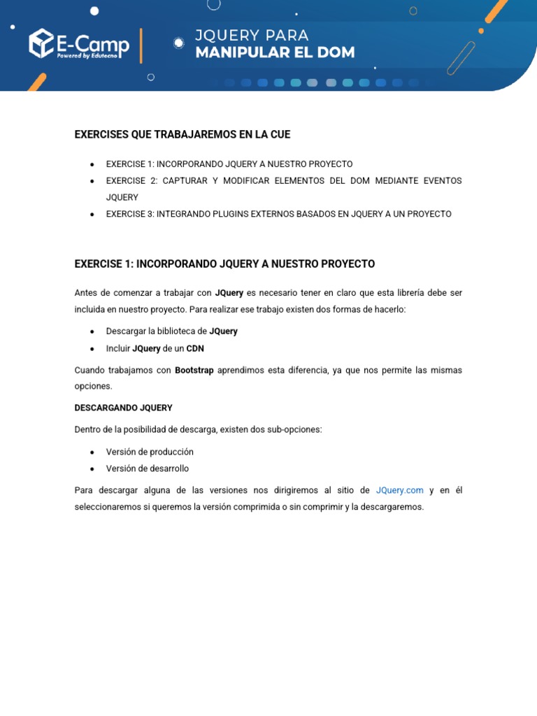 Exercises Cue 10 | PDF | J Query | Bootstrap (marco frontal)