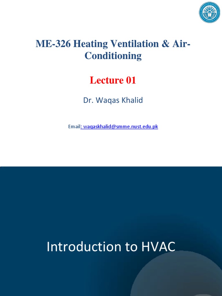Lecture 01 - Introduction | PDF | Air Conditioning | Refrigeration Lecture 01 - Introduction | PDF | Air Conditioning | Refrigeration