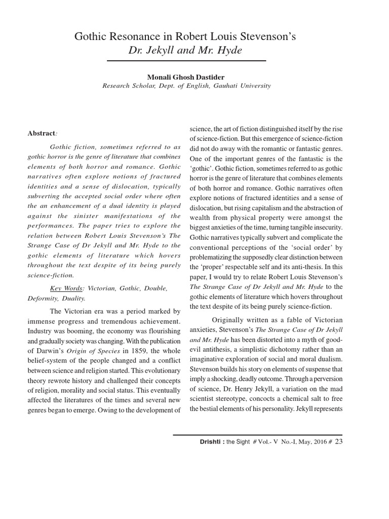 Gothic | PDF | Strange Case Of Dr Jekyll And Mr Hyde | Dr. Jekyll And ...