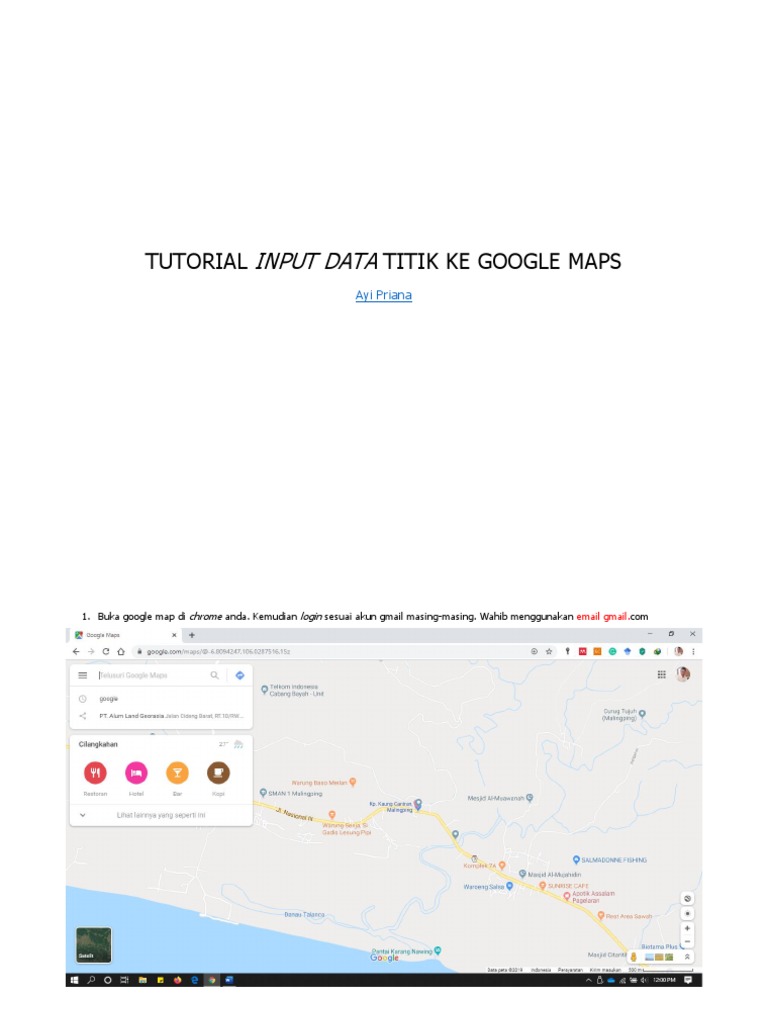 Tutorial Input Data Ke Google Maps | PDF | Komputer