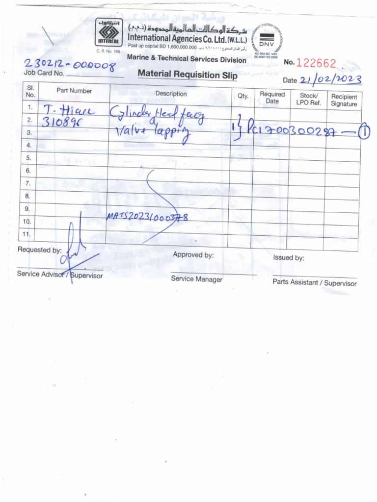 Marine Technical Services Invoice | PDF