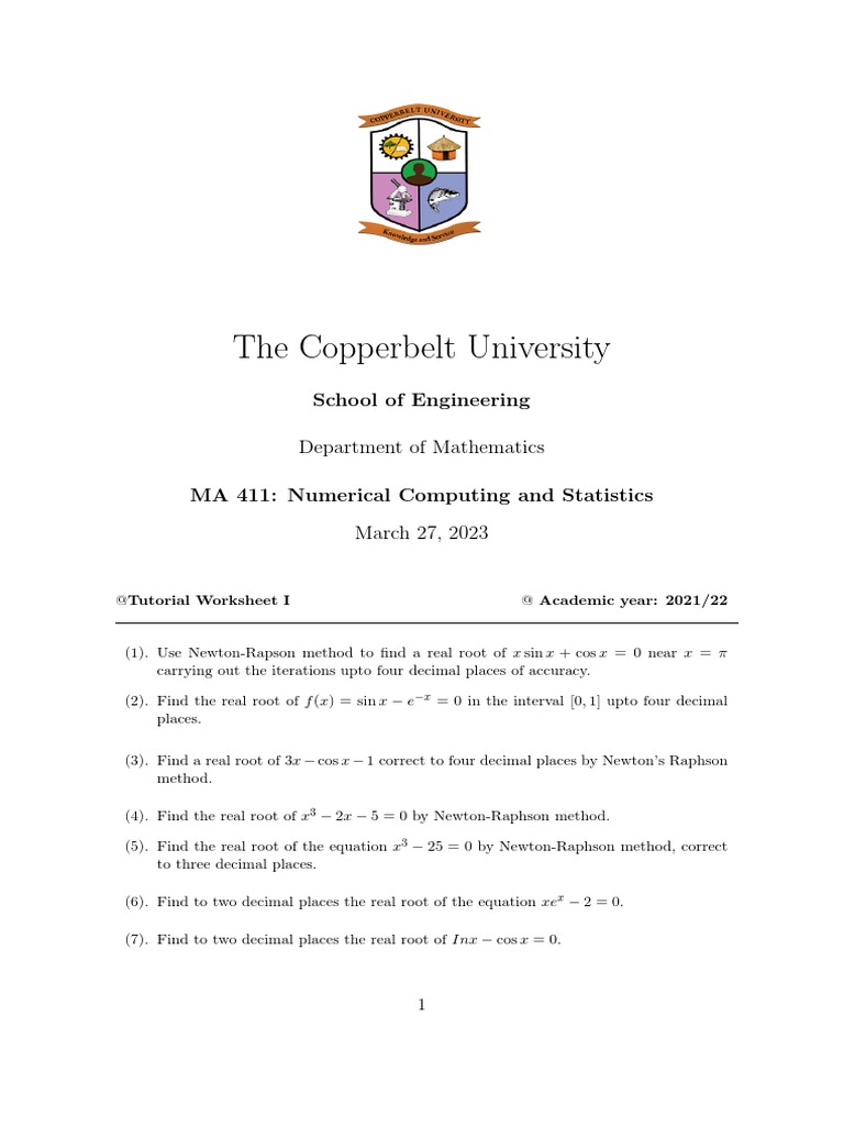 Numerical Methods for Root Finding | PDF
