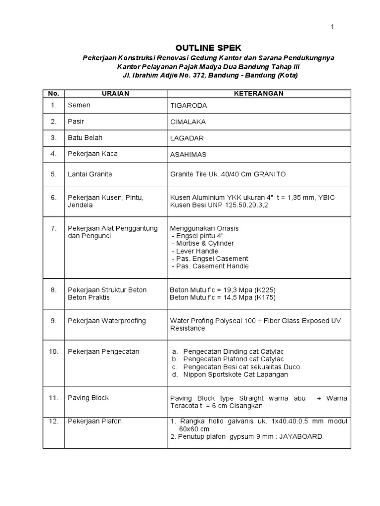 2e OUTLINE SPEK | PDF